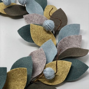 Contemporary Modern Felt Wreath, Home Decor, Housewarming, Gift for Her ...