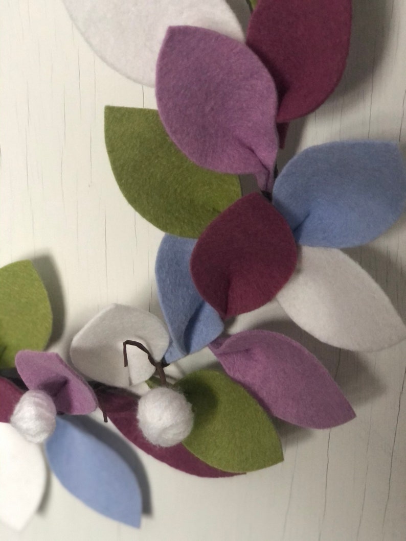 Farmhouse Contemporary Modern Felt Wreath feltwreath | Etsy