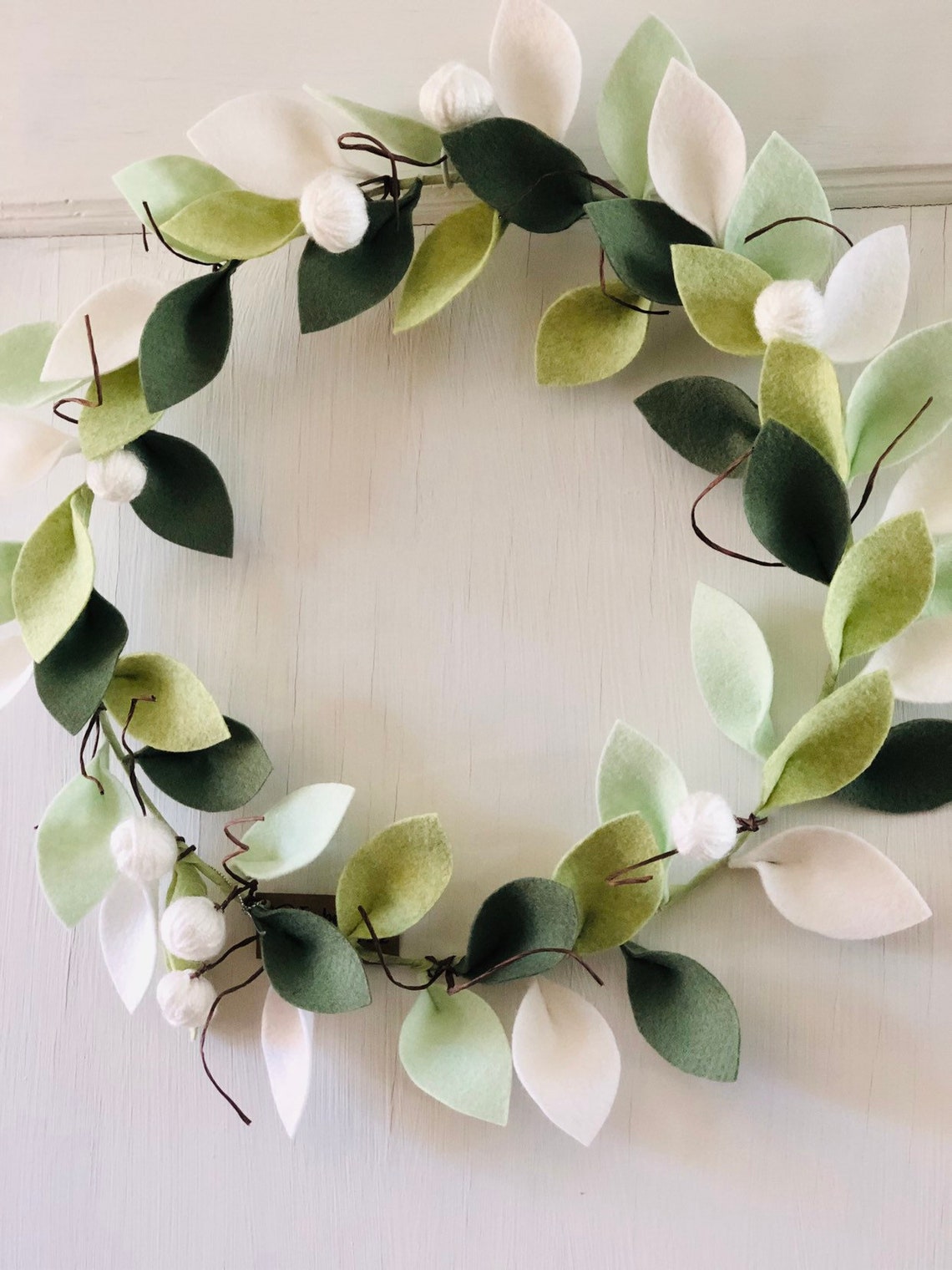 Contemporary Modern Felt Wreath feltwreath - Etsy