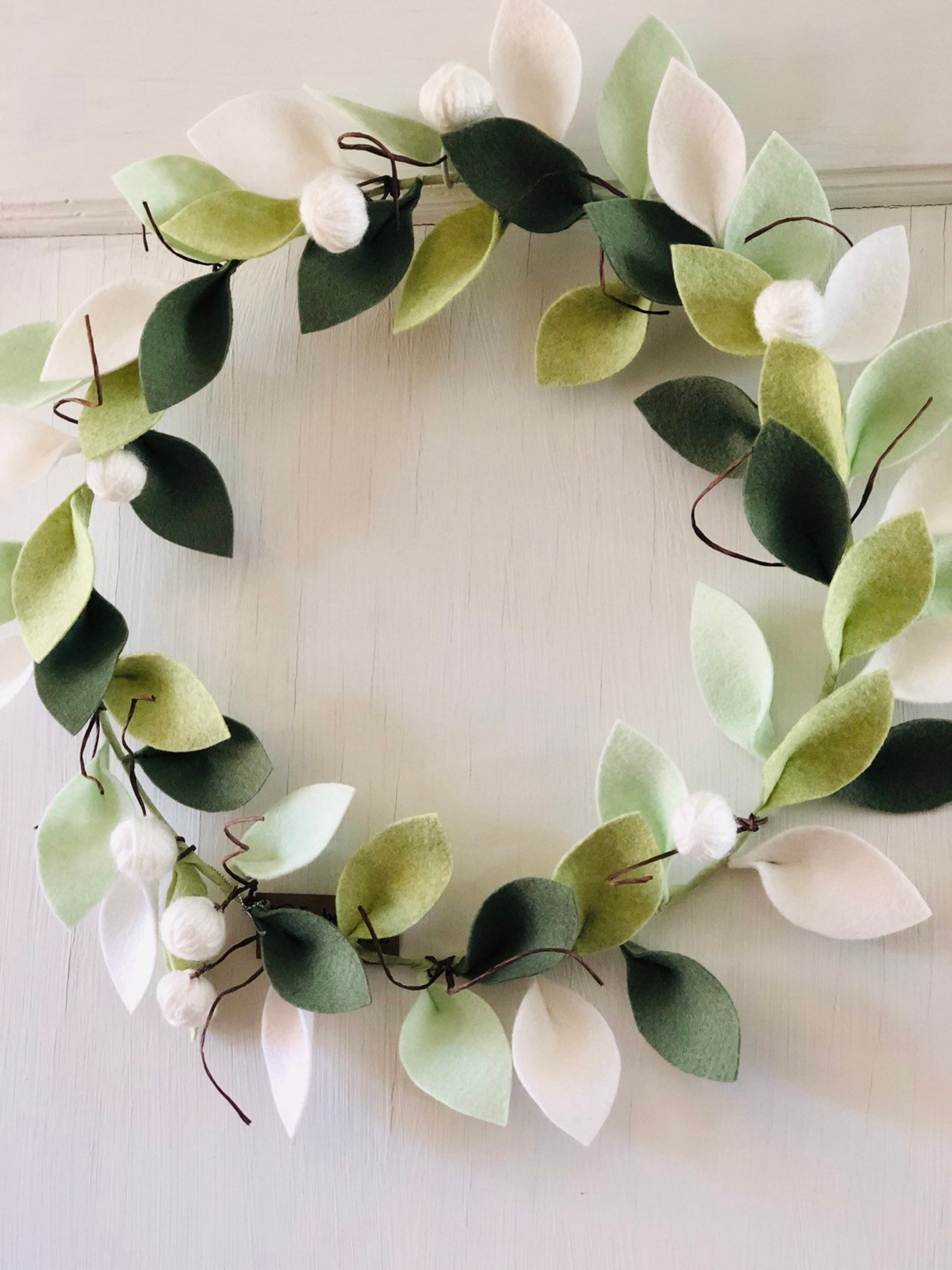 Contemporary Modern Felt Wreath feltwreath - Etsy