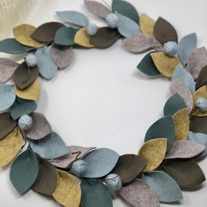 Contemporary Modern Felt Wreath, Home Decor, Housewarming, Gift for Her ...