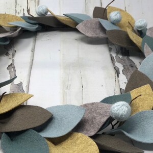 Contemporary Modern Felt Wreath, Home Decor, Housewarming, Gift for Her ...