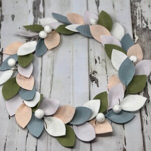 Contemporary Modern Spring Felt Wreath, Spring Decor, Spring Wreath ...