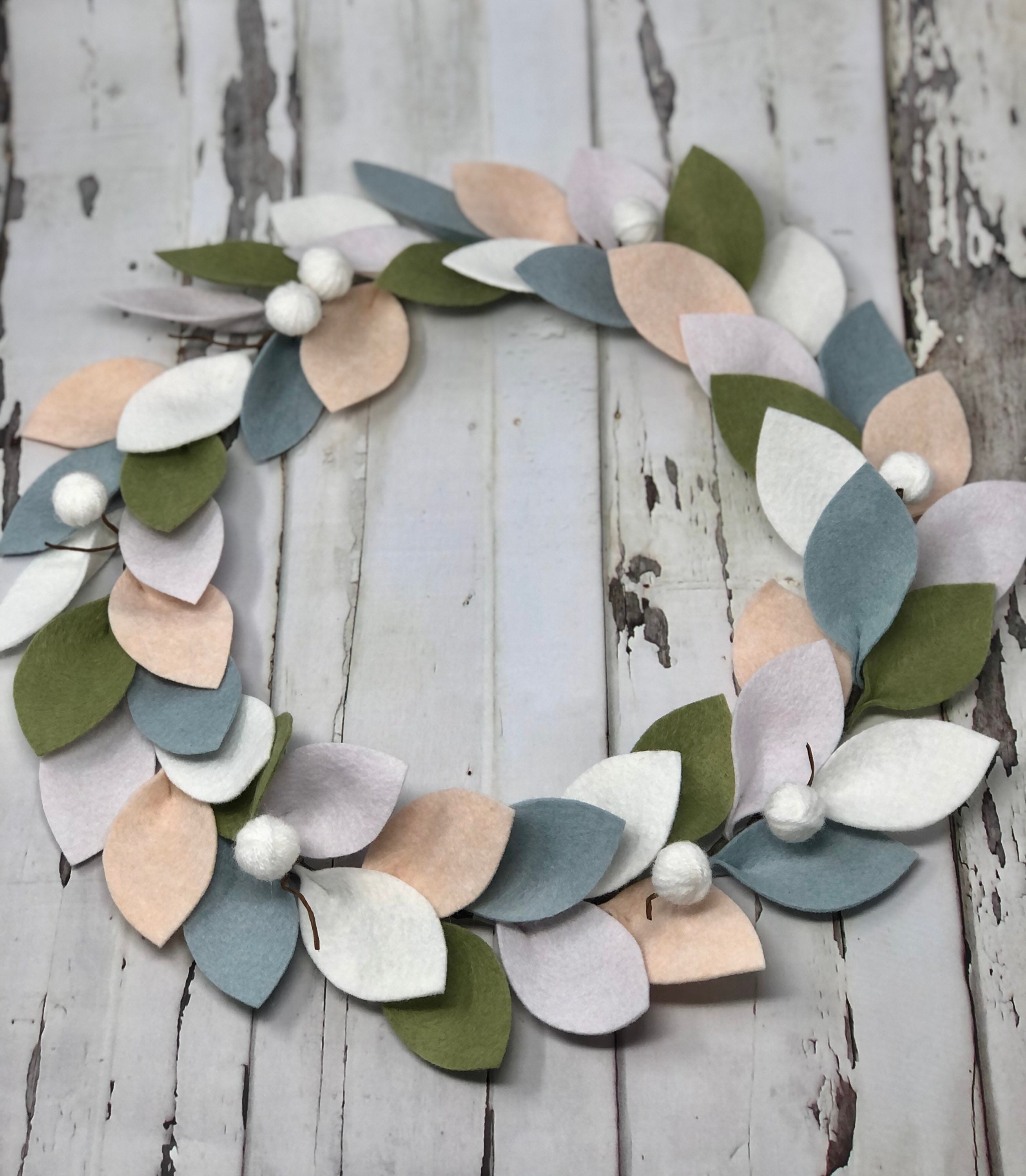 Contemporary Modern Spring Felt Wreath Spring Decor Spring - Etsy