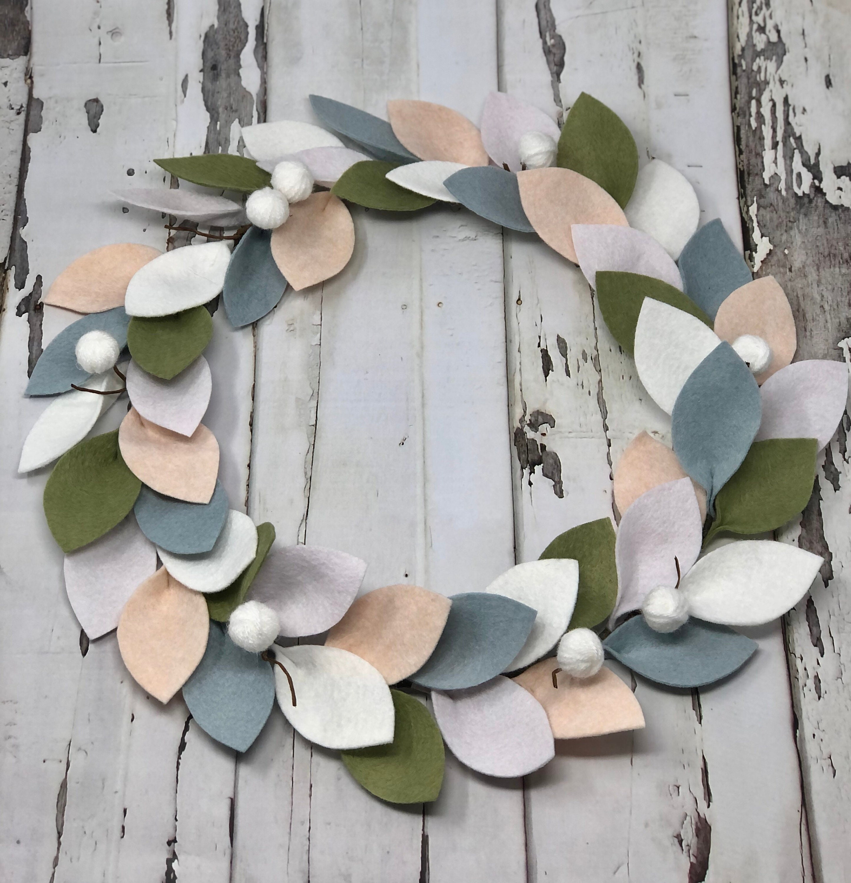 Contemporary Modern Spring Felt Wreath Spring Decor Spring - Etsy