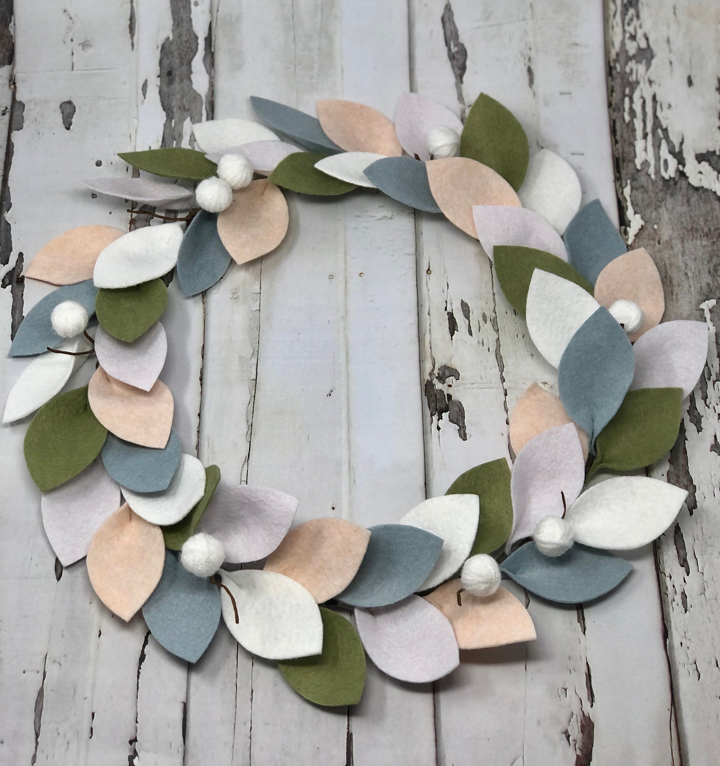 Contemporary Modern Spring Felt Wreath Spring Decor Spring - Etsy