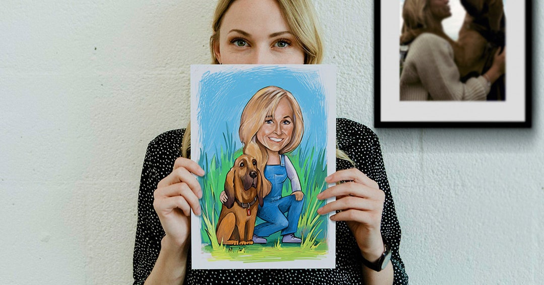 Custom Caricature Gift - the Perfect Personalized Gift for Her - Etsy