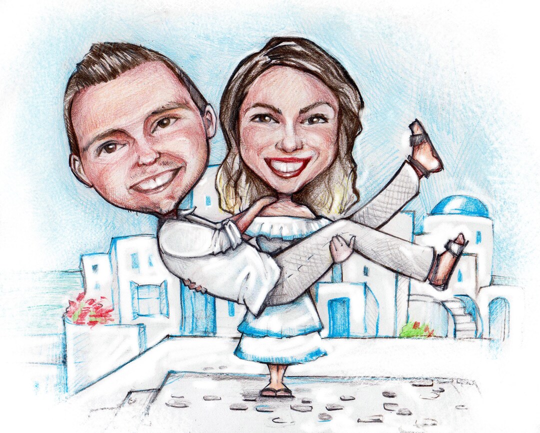 Hand Drawn Caricature - Perfect Paper Anniversary Gift for Your Husband ...