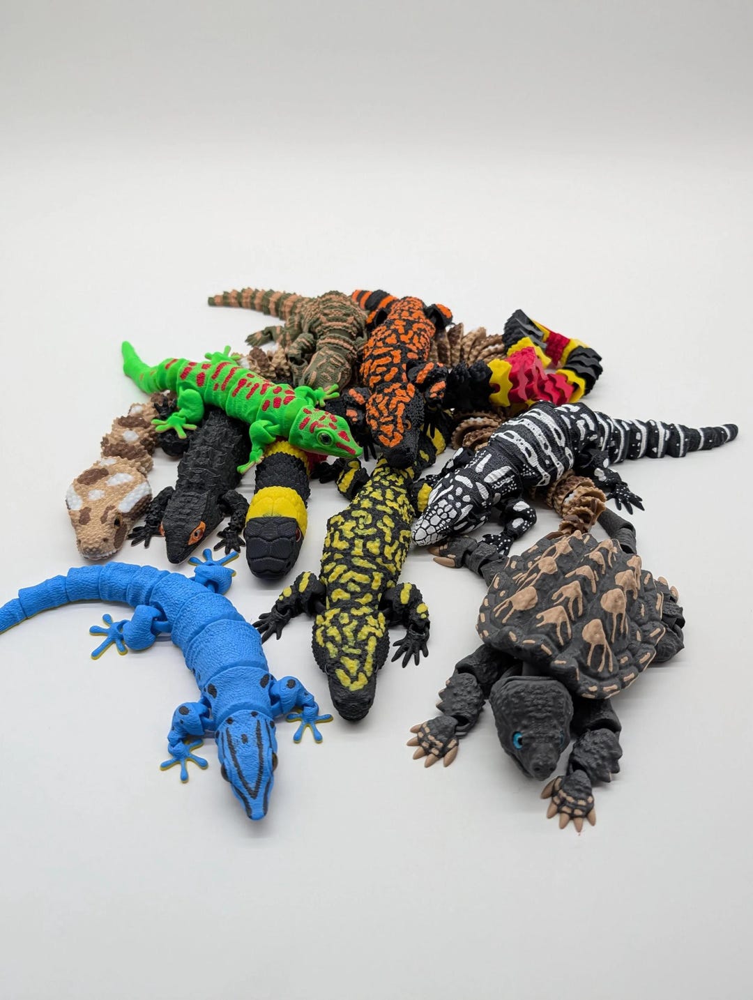 3D Printed Reptiles & Snakes - Poseable Collectible Figures - Etsy