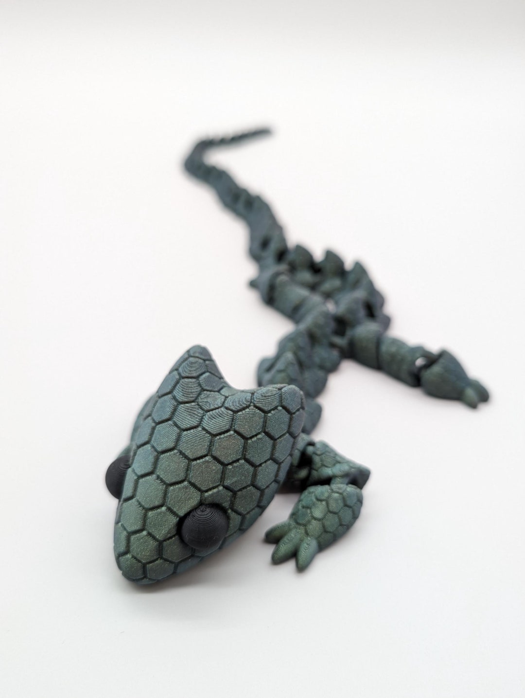 3D Printed Scaley Slender Dragon Articulated Figure - Etsy