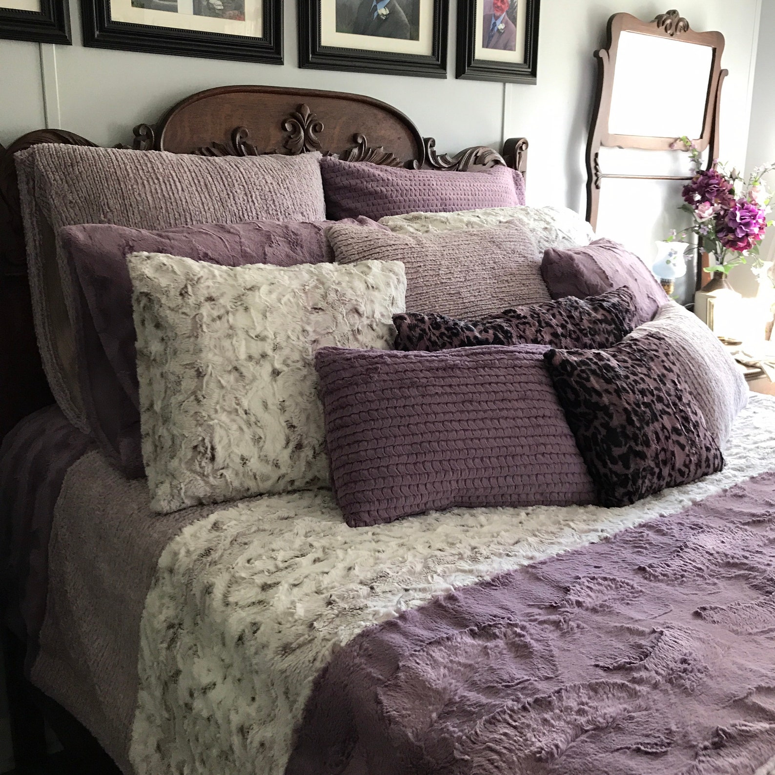 Minky Bed Pillows Minky Bed Pillow Shams Minky Bed Pillow | Etsy