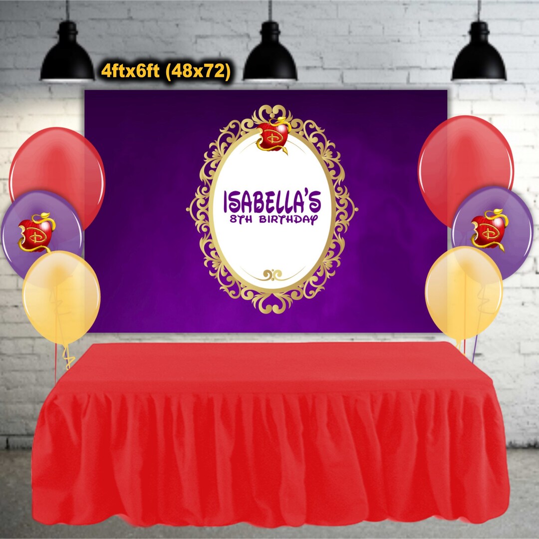 Descendants Frame Party Banner - Etsy