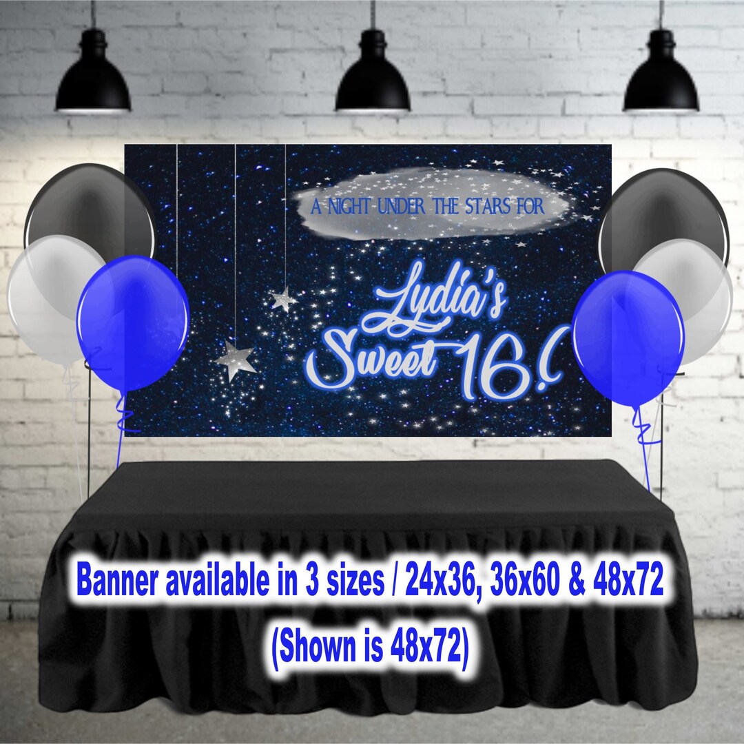 Starry Night Party Banner - Etsy