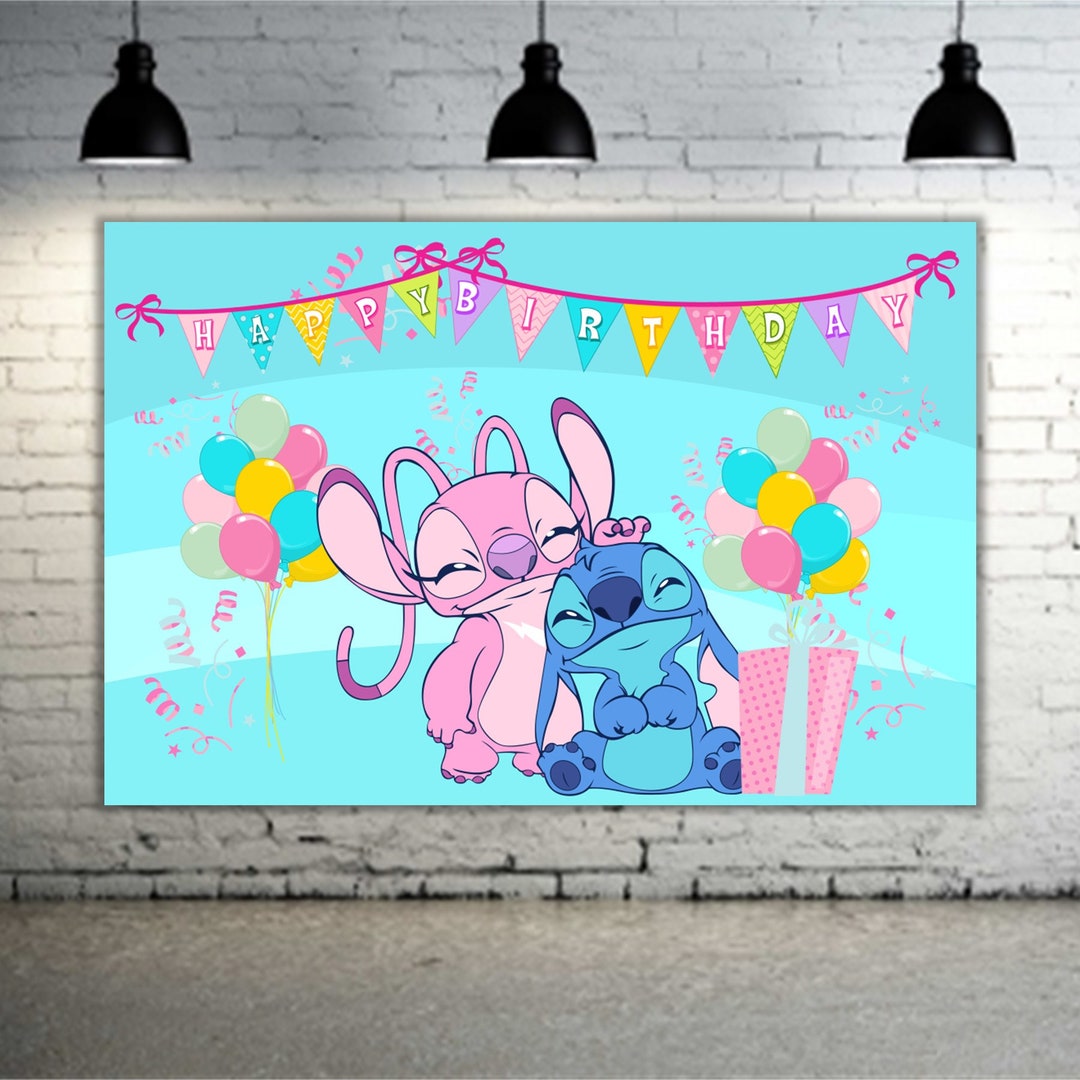 Stitch Angel Birthday Party Banner - Etsy