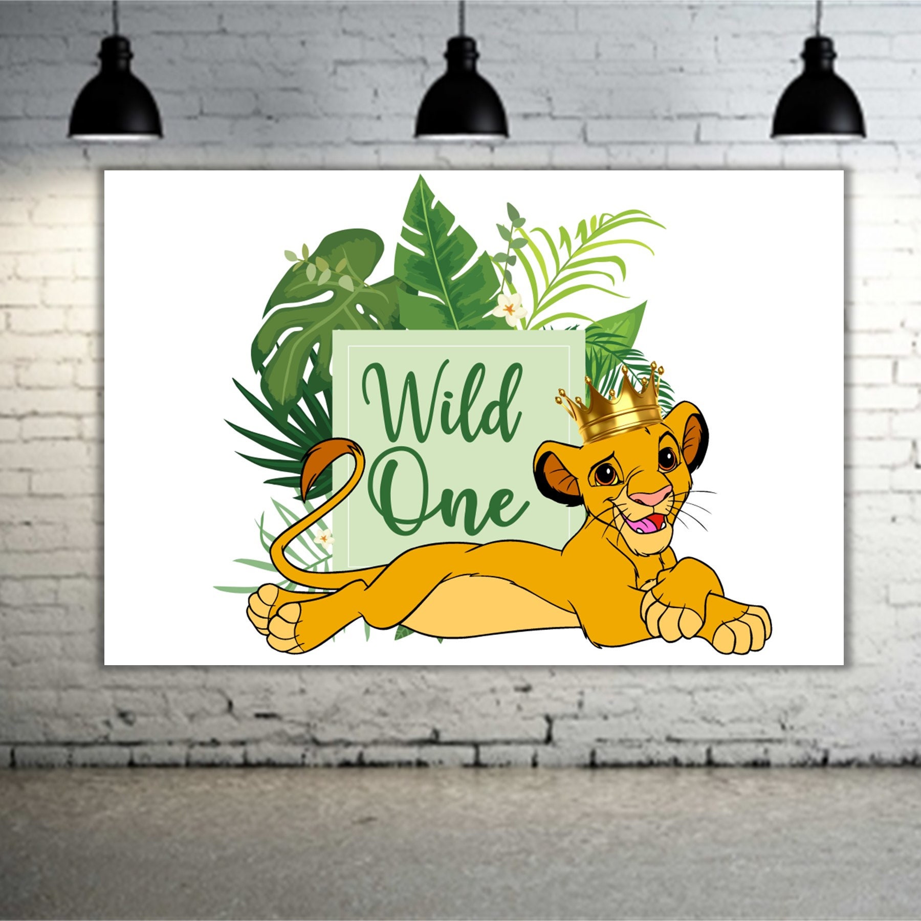 Simba Wild One Party Banner - Etsy