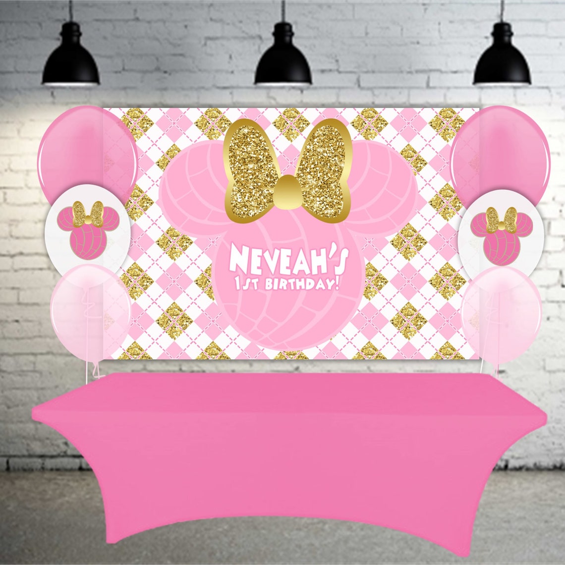 Minnie Mouse Concha Party Banner - Etsy