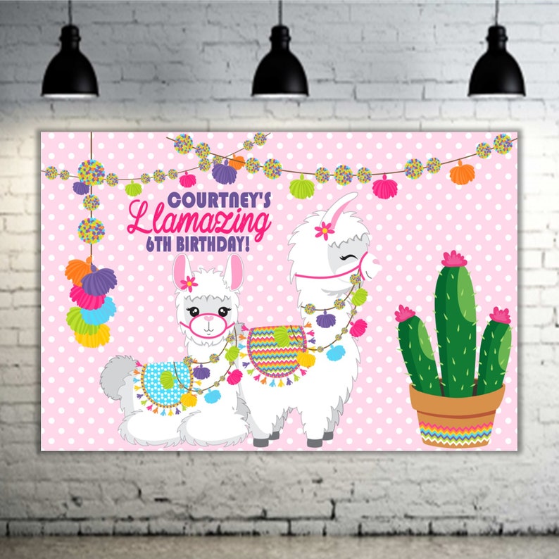 Llama Party Banner | Etsy