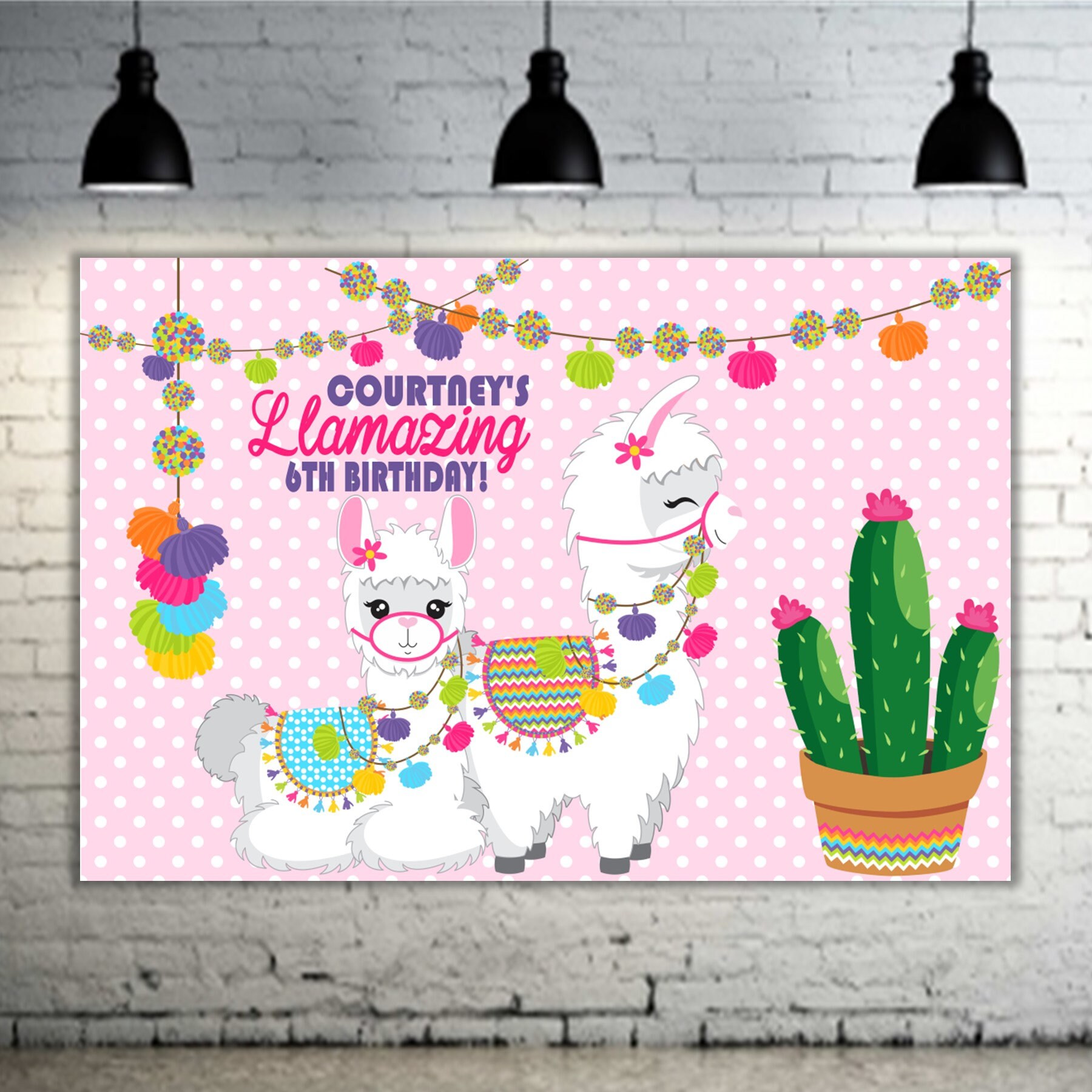 Llama Party Banner - Etsy