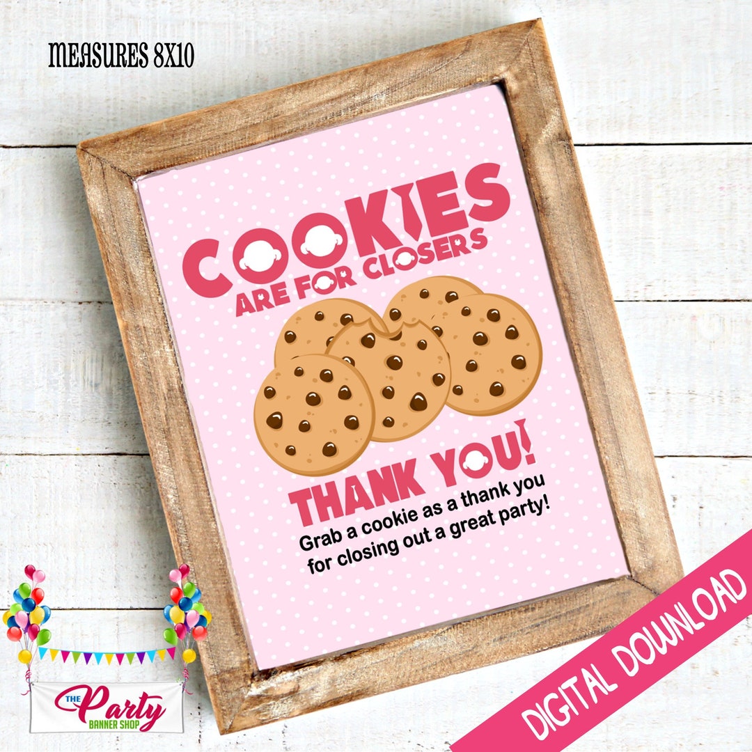 Cookies Are for Closers Sign in Pink - Etsy