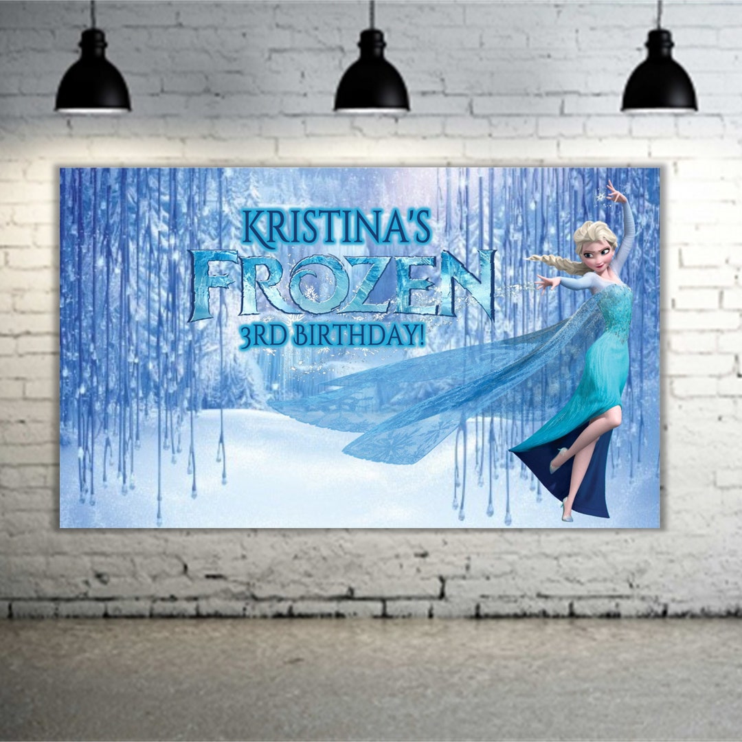 Frozen Elsa Party Banner - Etsy