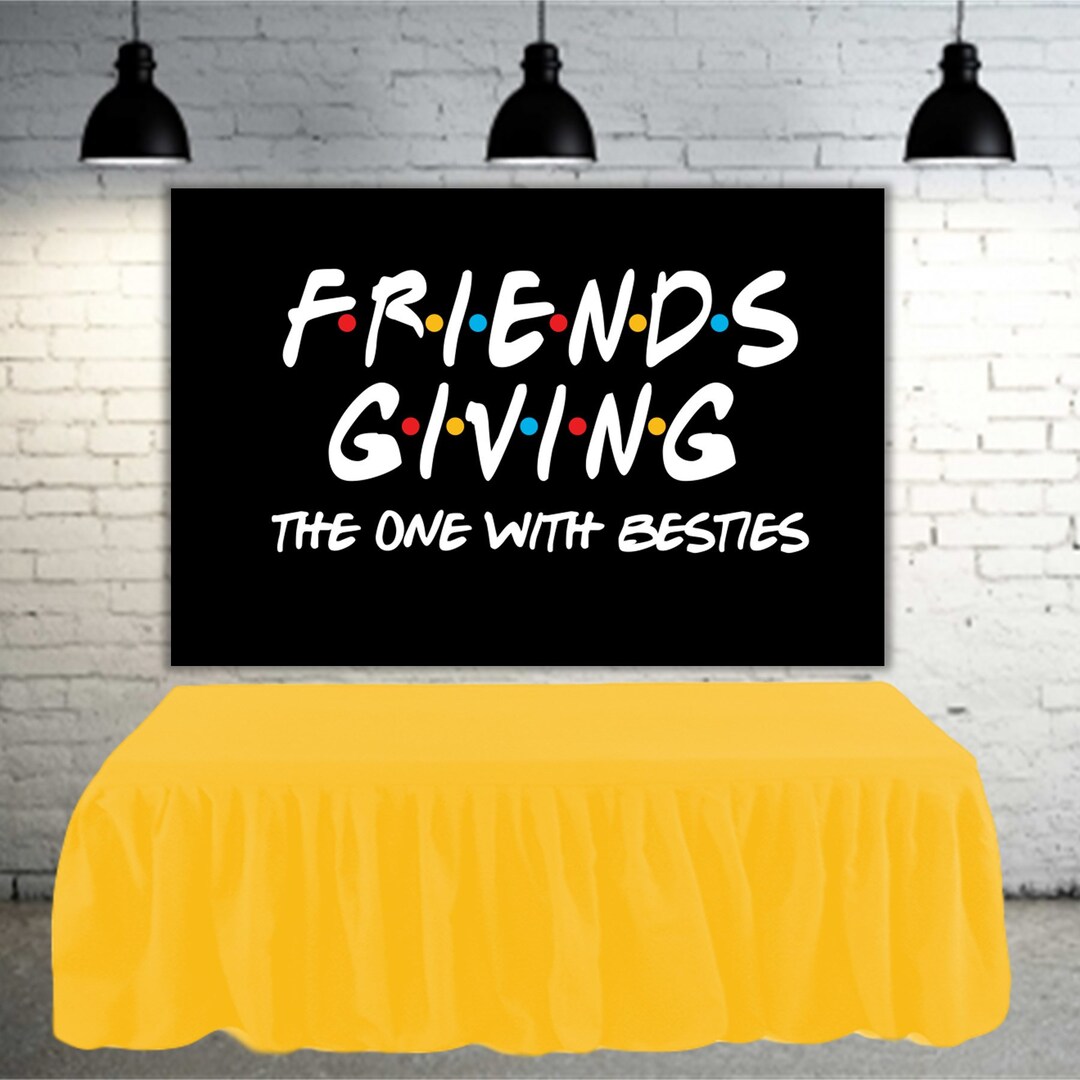 Friends Giving Party Banner Backdrop - Etsy