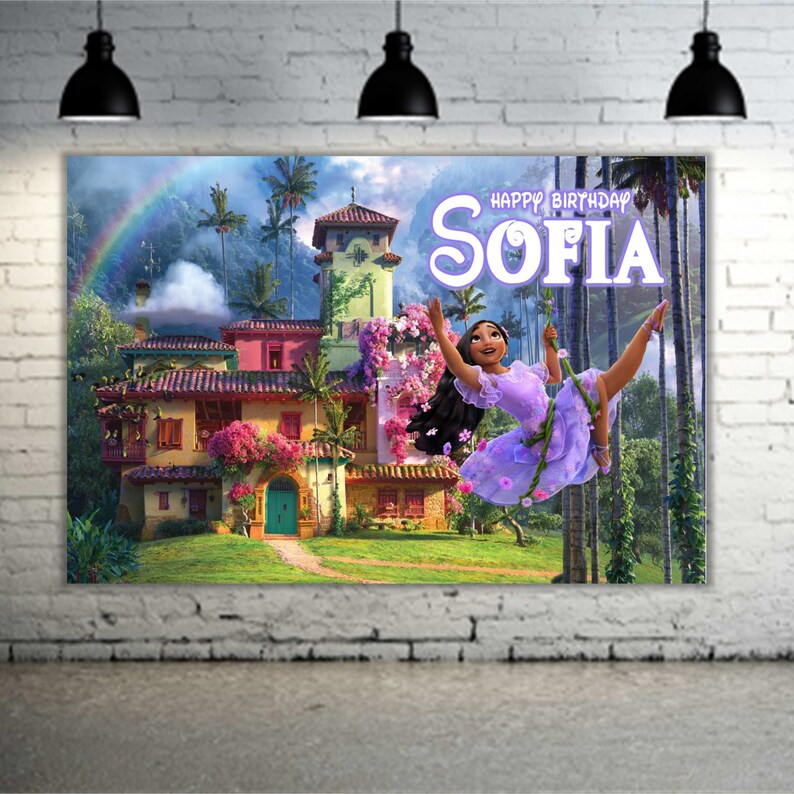 Encanto Isabel Party Banner Backdrop | Etsy