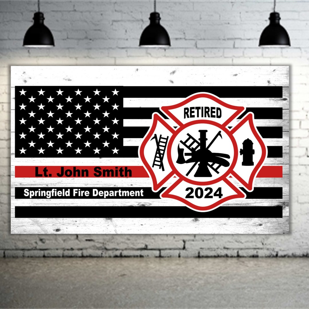 Firefighter Retirement Party Banner Backdrop - Etsy