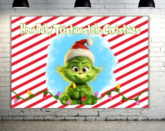 Grinch Baby Shower Favors Table Sign, Grinchmas Baby Shower Decor ...