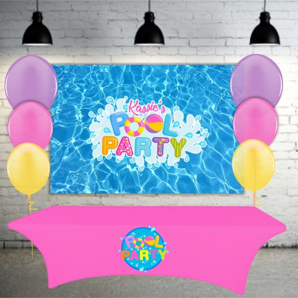 Pool Party Banner - Etsy