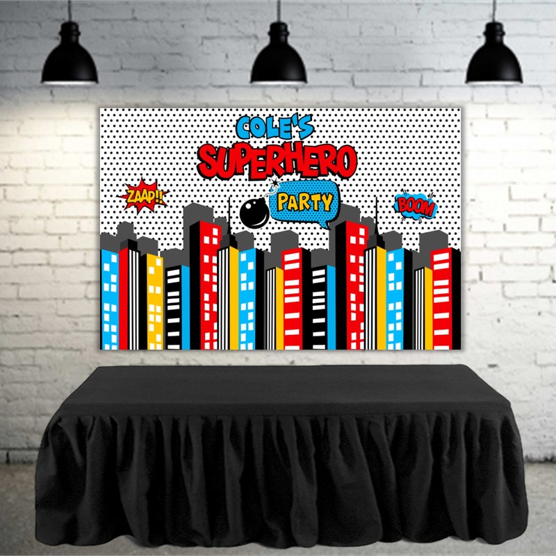 Superhero Backdrop - Etsy
