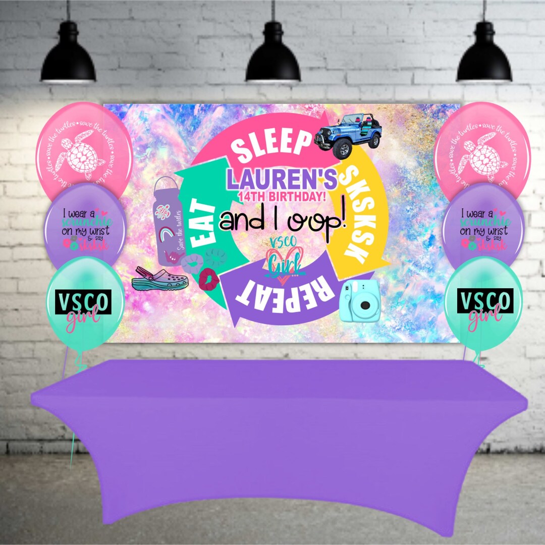 VSCO GIRL Party Banner - Etsy