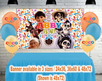 Coco Birthday Banner, Coco Personalized Banner, Coco Banner, Party ...