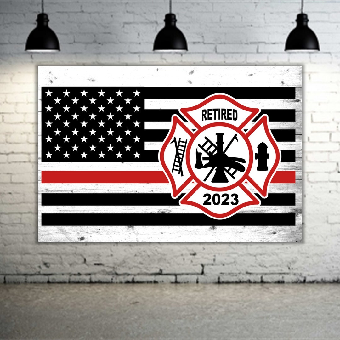 Firefighter Retirement Party Banner Backdrop - Etsy