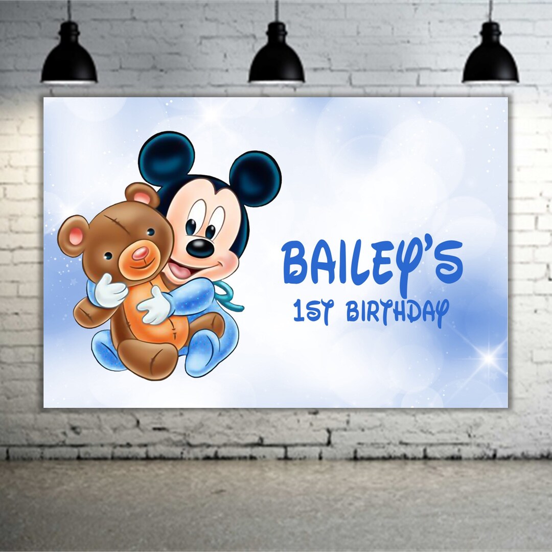 Baby Mickey Party Banner - Etsy