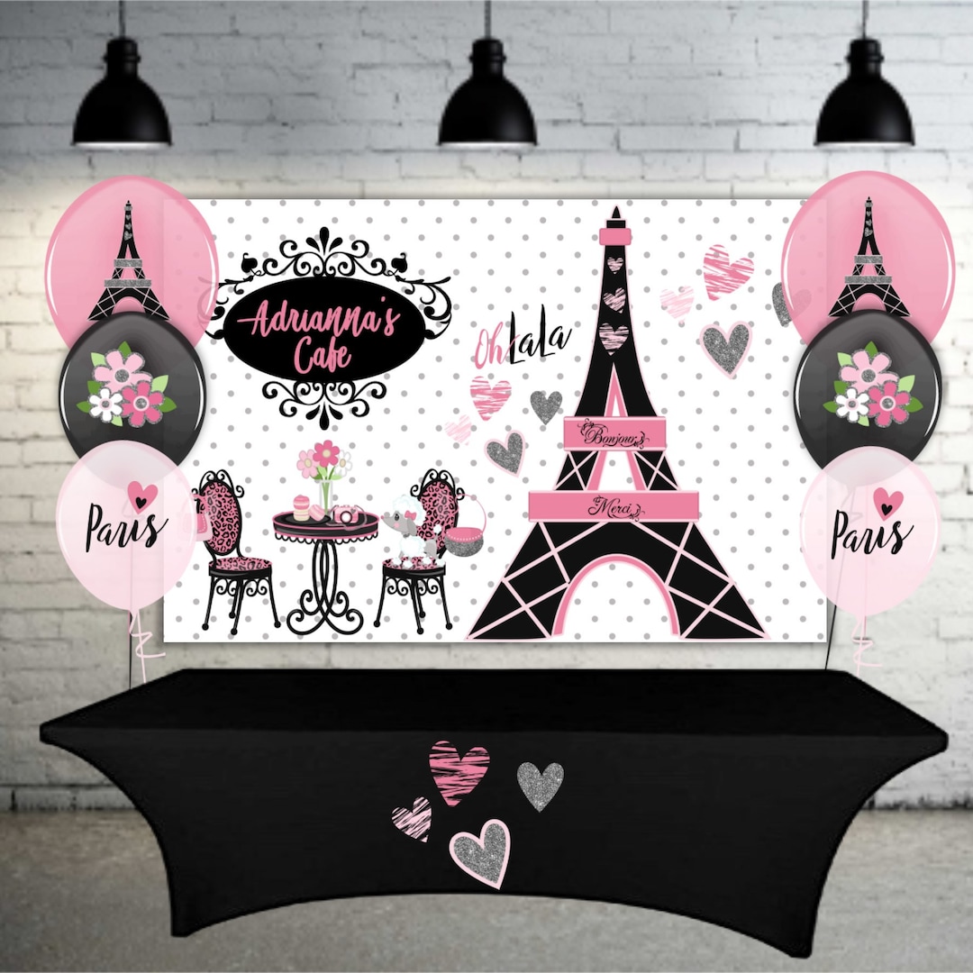 Paris Party Banner Backdrop - Etsy