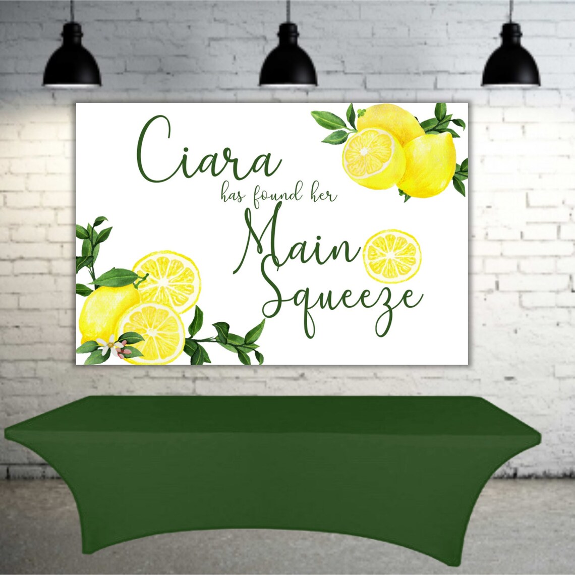 Lemon Main Squeeze Bridal Shower Party Banner | Etsy