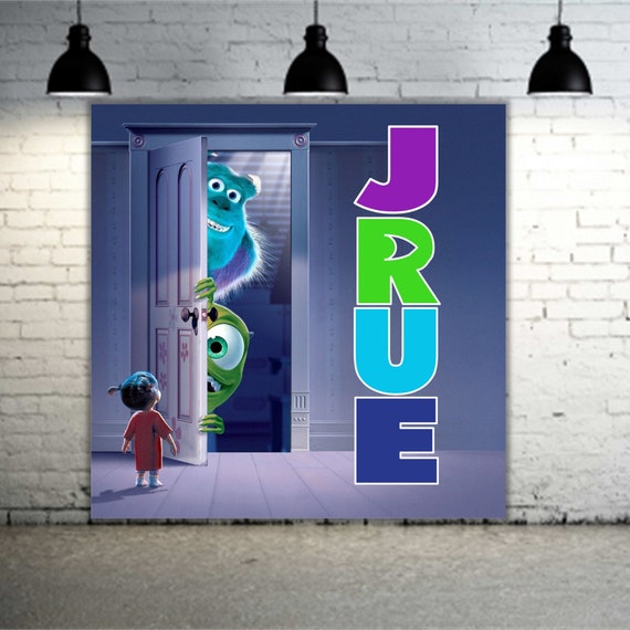 Boo Door With Name in Bright Colors Banner | Etsy