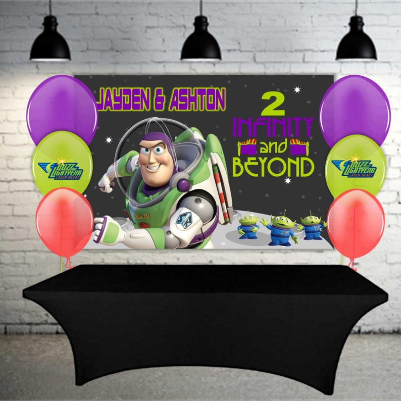 2 Infinity and Beyond Buzz Lightyear Party Banner - Etsy