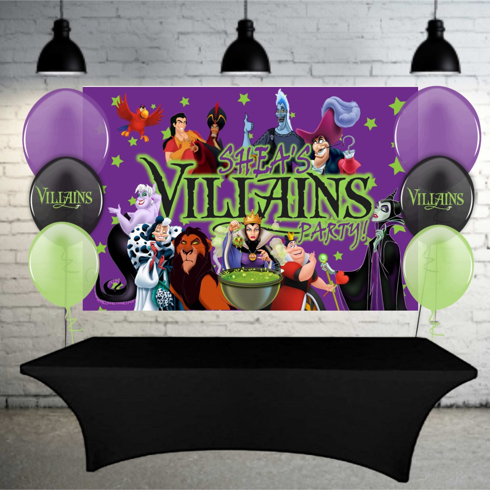 Villains Party Banner - Etsy
