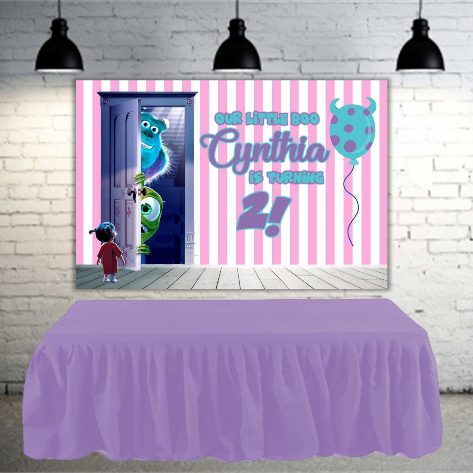 Boo Door With Monsters Party Banner - Etsy