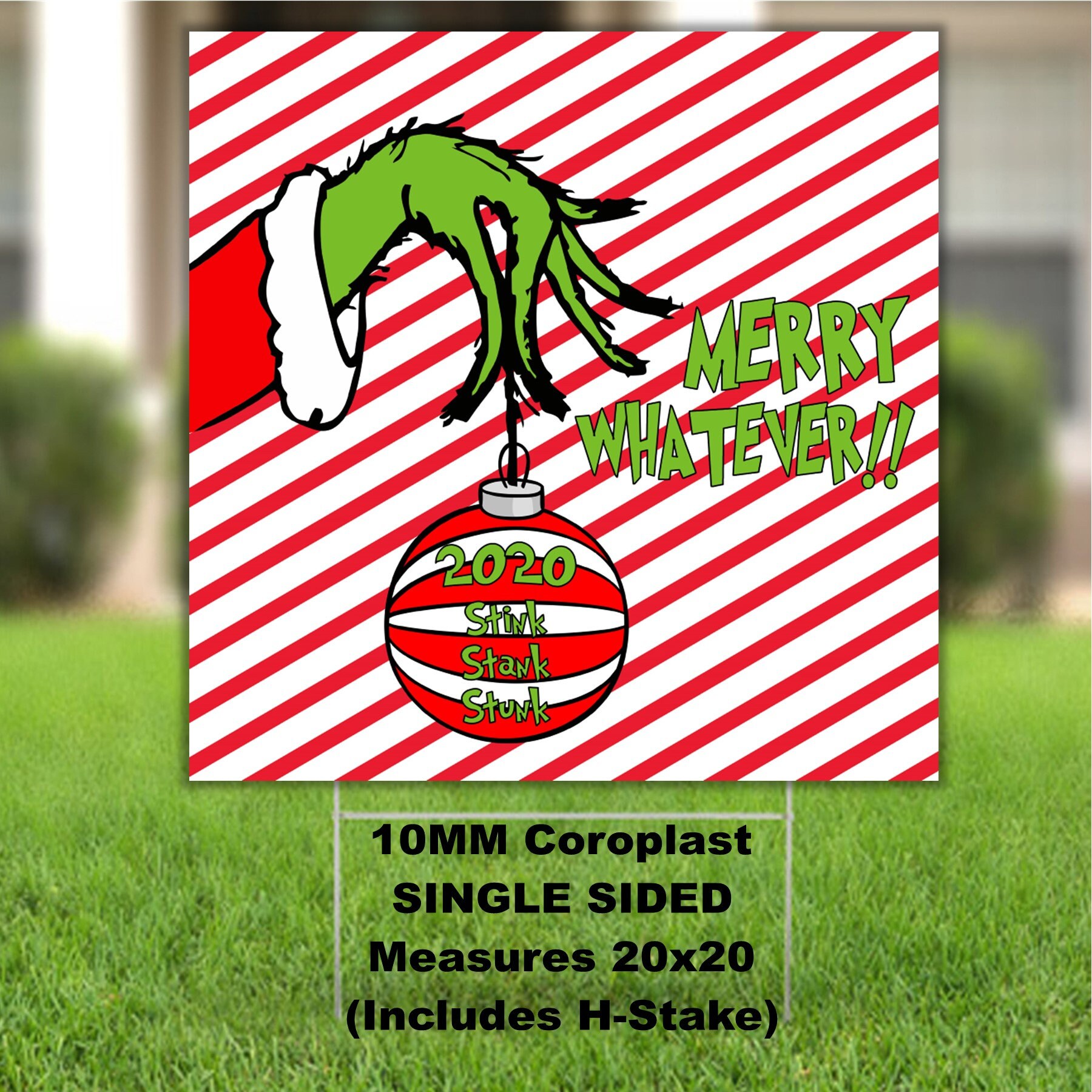 Merry Whatever Christmas Lawn Sign - Etsy