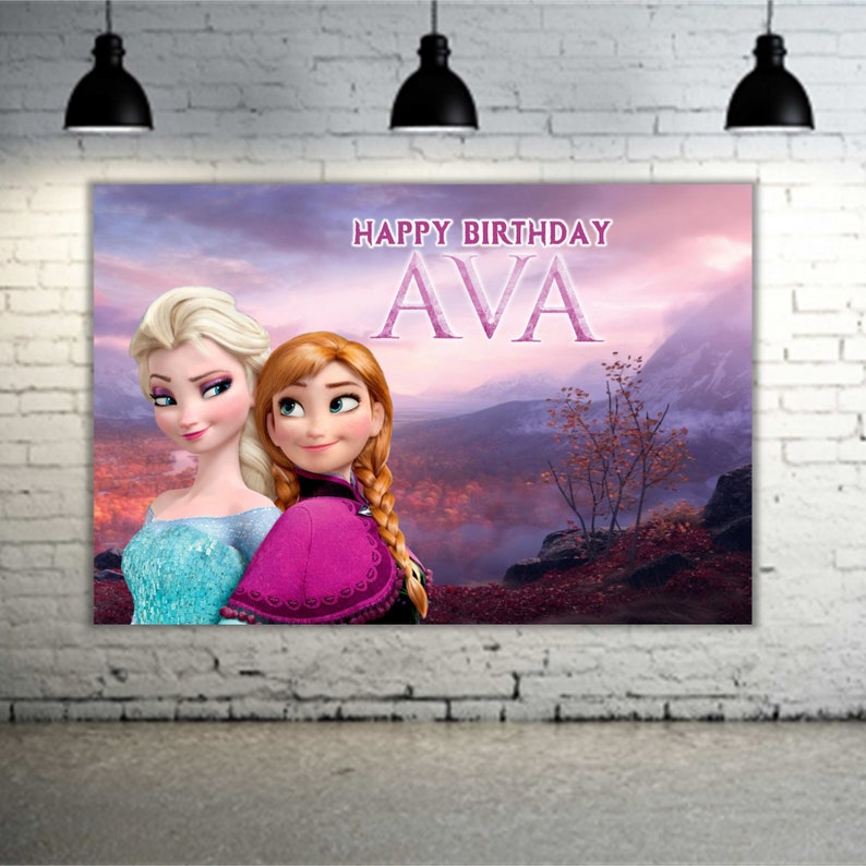 Frozen 2 Elsa and Anna Party Banner - Etsy