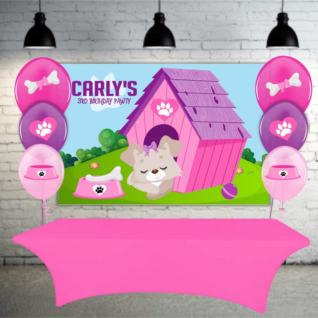 Dog Puppy Party Banner - Etsy