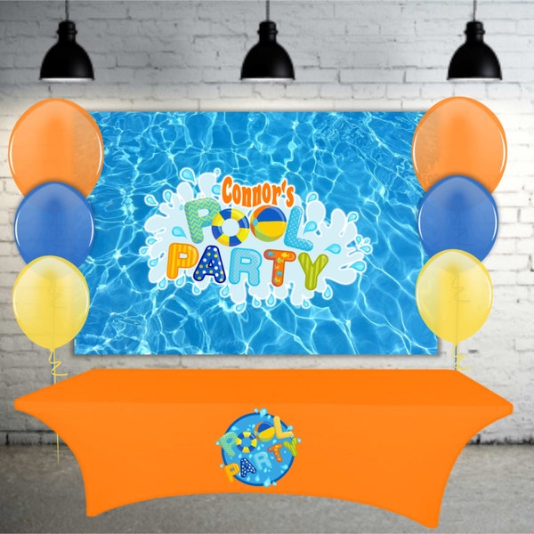 Pool Party Banner - Etsy
