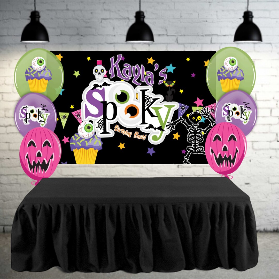 Spooky Halloween Birthday Banner - Etsy