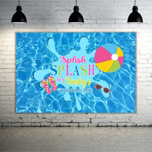 Pool Party Banner - Etsy