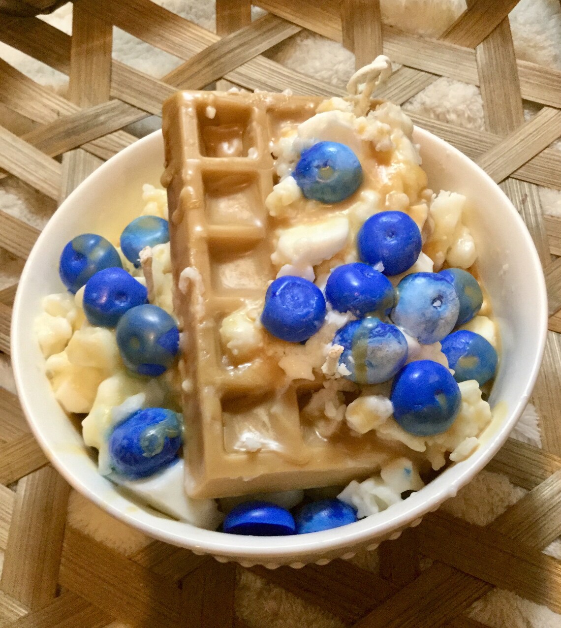 Large Sweet Maple Syrup Waffle Maple Scent Dessert Candle - Etsy