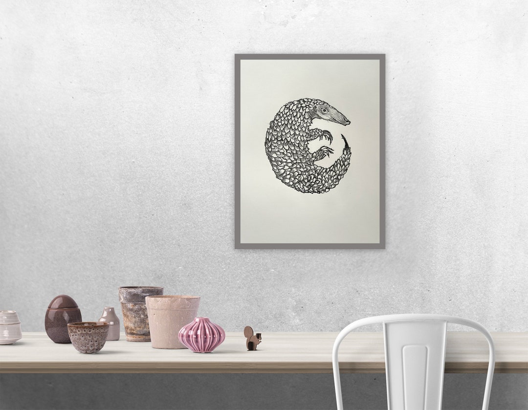 The Moon of Pangolins, Lithography Print, Free Shipping, Unframed ...