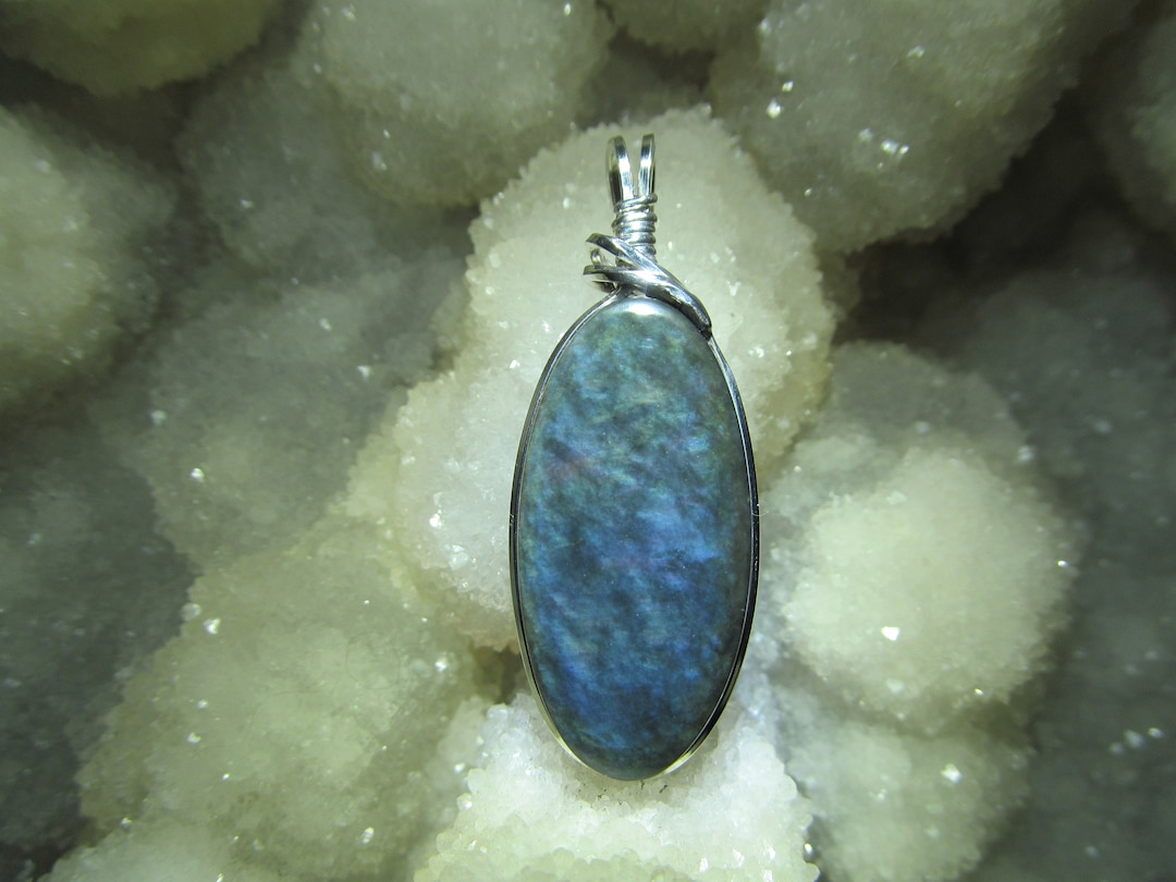 Velvet/peacock Obsidian Pendant - Etsy