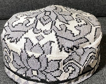 Bukhari Kippah in Silk - Uzbek Luxury Kufi Hat, 59 Cm / 23.2 Inch - Etsy